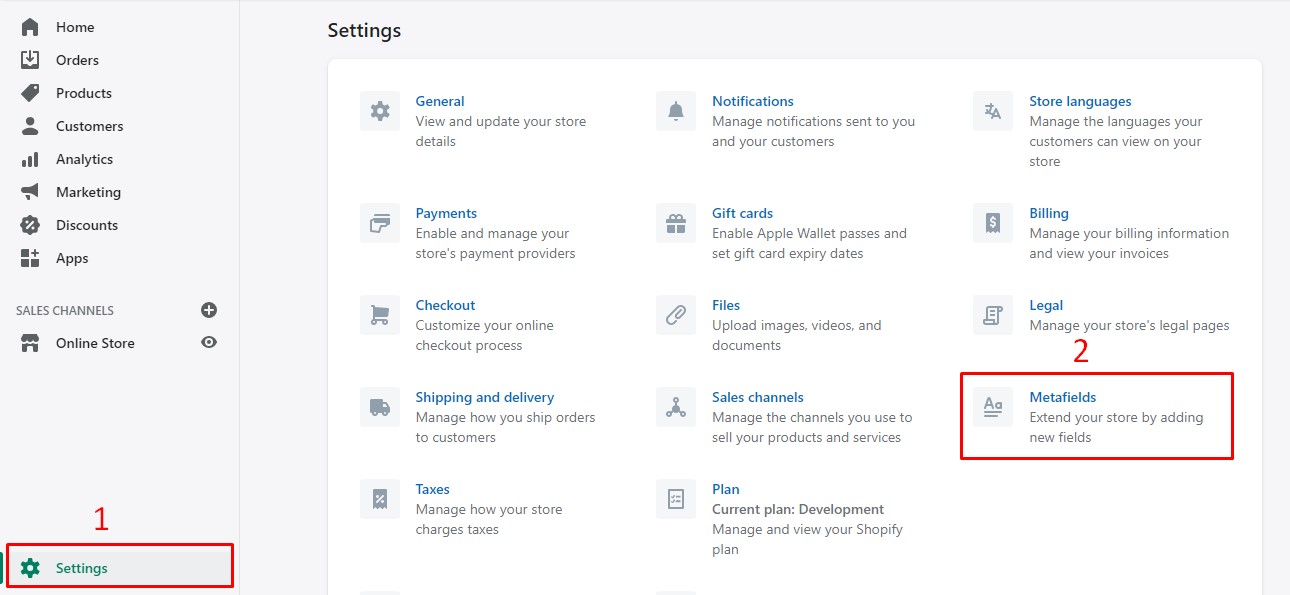 How to create metafield – Lezada Shopify Theme