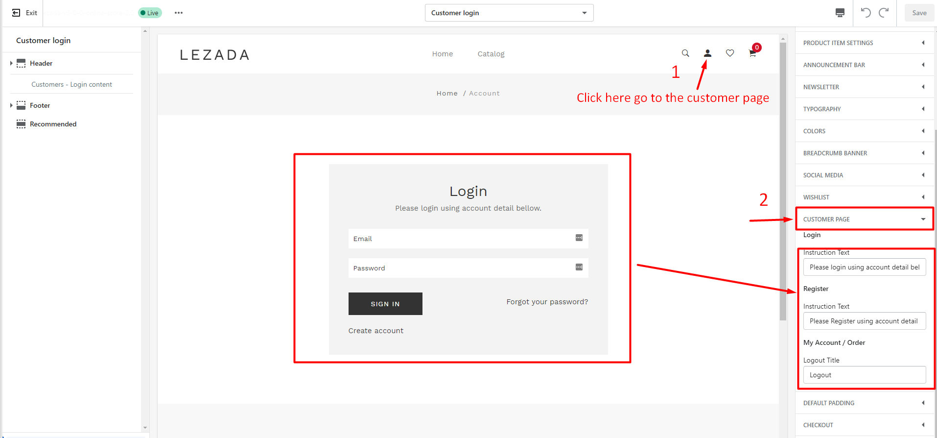 Customer Account Page – Lezada Shopify Theme