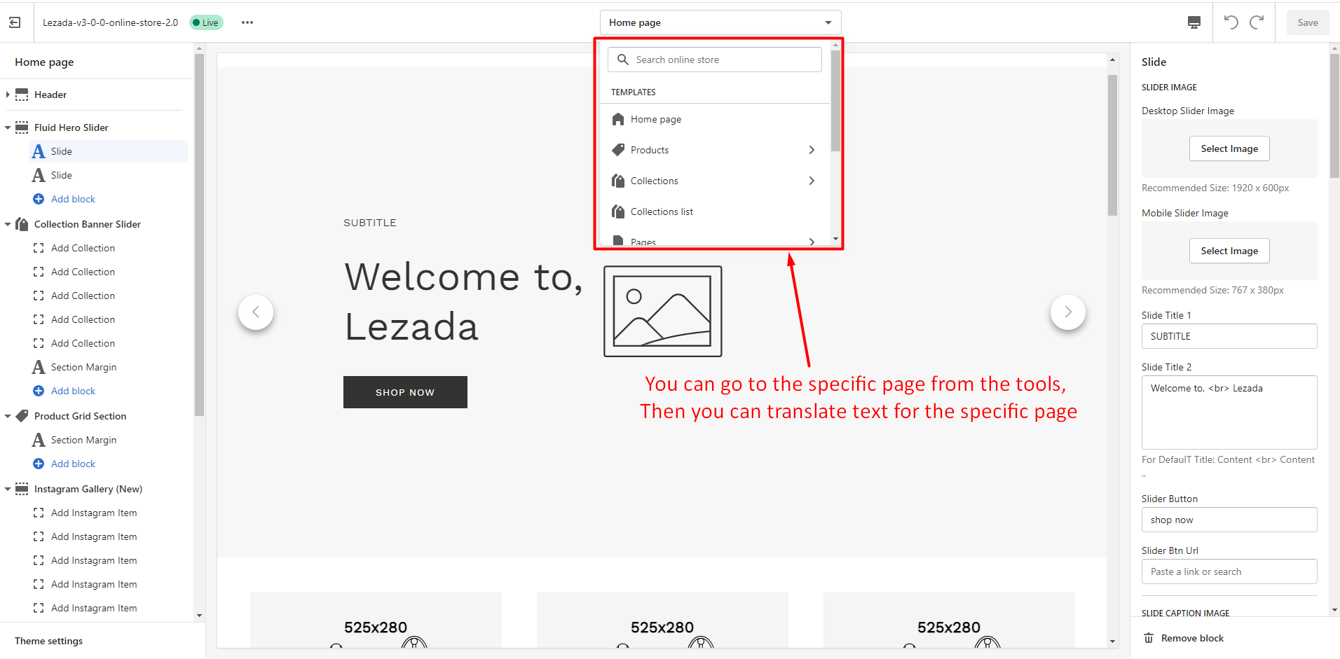 Translate Theme – Lezada Shopify Theme