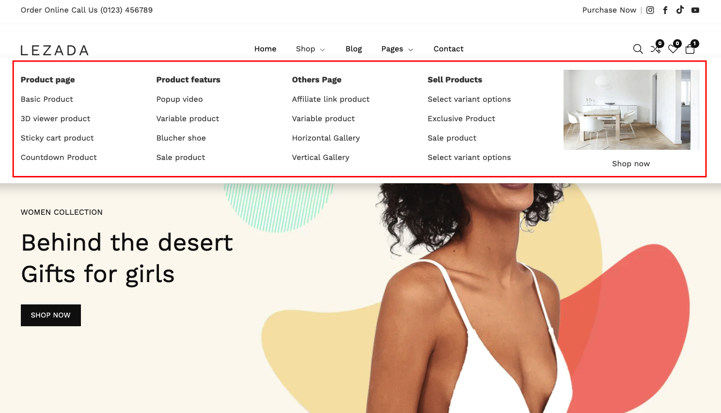 How to create a mega menu – Lezada Shopify Theme