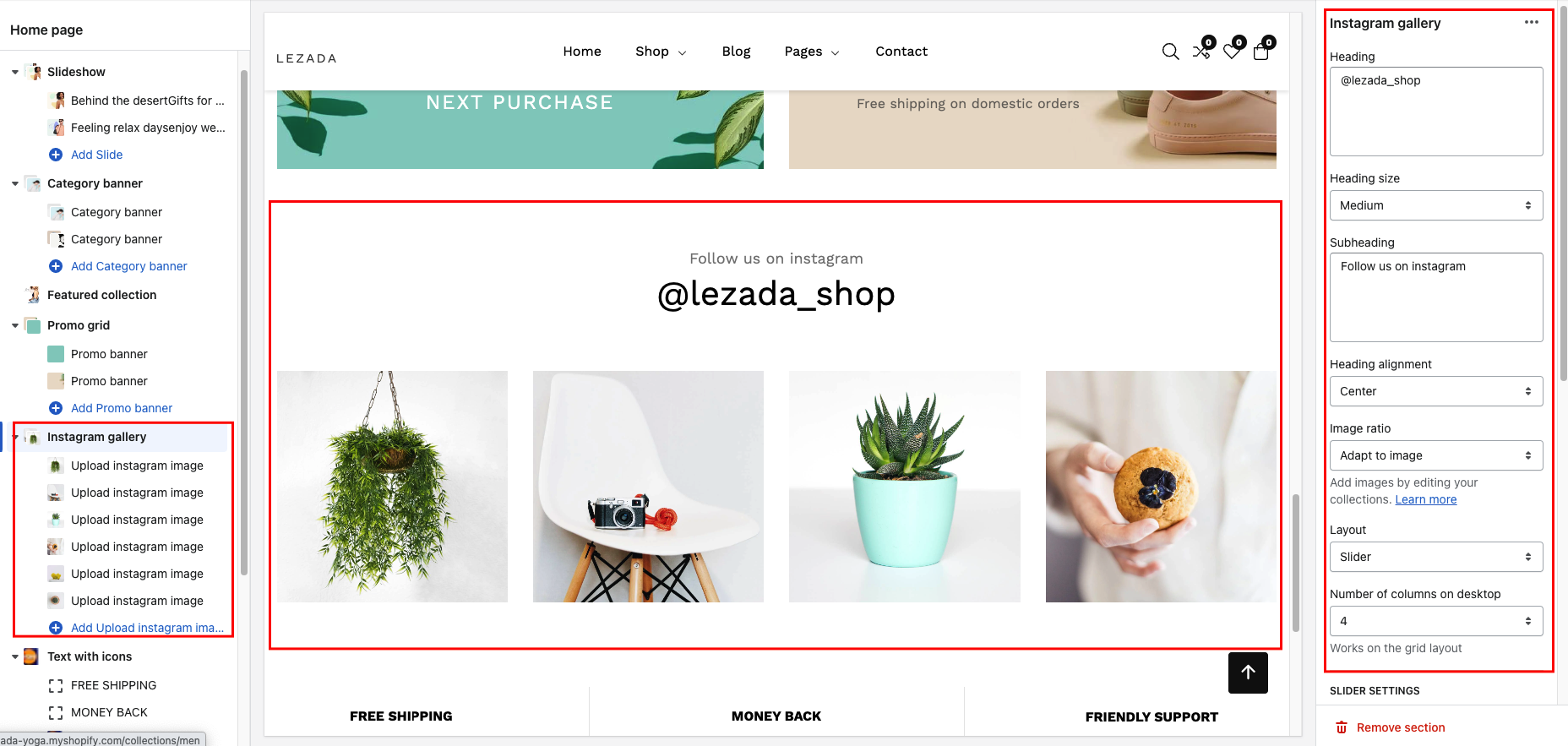 Instagram – Lezada Shopify Theme